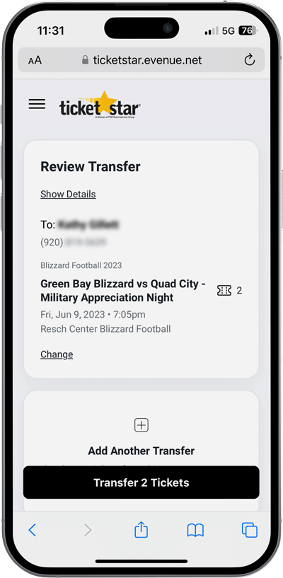 Manage Mobile Ticket | TicketStar